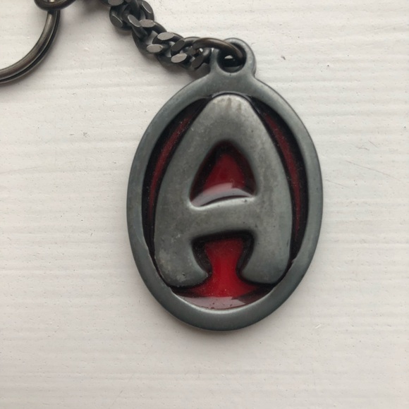 Vintage | Accessories | Vintage Pewter Red Letter A Keychain | Poshmark